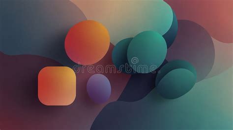 Soft Abstract Geometric Shapes In Gradient Colors Stock Illustration Illustration Of Depth