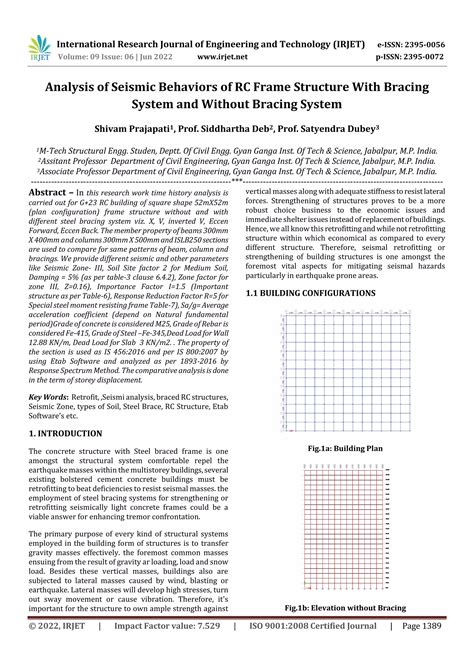 Analysis Of Seismic Behaviors Of Rc Frame Structure With Bracing System And Without Bracing