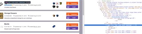 Python练习CurseForge Mod数据爬取 知乎