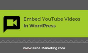 How To Embed YouTube Videos In WordPress Juice Marketing