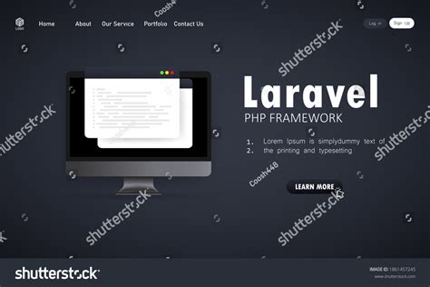 Learn Code Laravel Php Framework Programming Stock Vector Royalty Free Shutterstock
