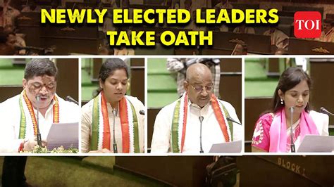 Telangana Legislative Assembly Newly Elected Leaders Take Oath Before