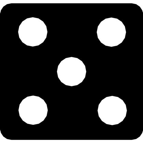 Dice With Number Five Vector SVG Icon - SVG Repo