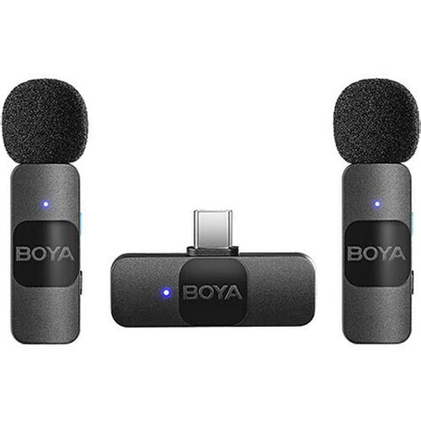 Sistema Microfone Lapela Duplo Sem Fio Boya BY V20
