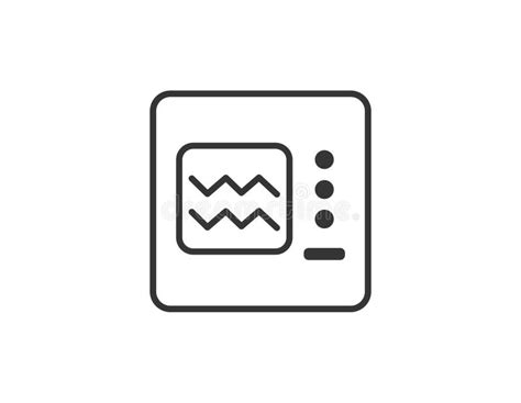 Monochromatic Microwave Symbol Vector Illustration For Appliances And