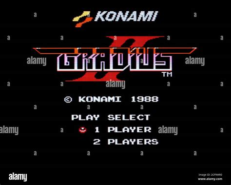 Gradius II Nintendo Entertainment System NES Videogame Editorial Use Only Stock Photo