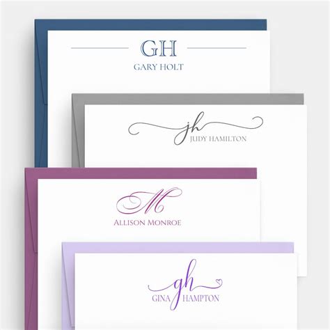 Monogram Stationery Etsy