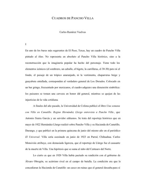 Cuadros De Pancho Villa Pdf