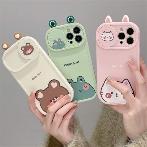 High Quality Soft Silicone Cute 3d Bear 3d Cat 3d Frog Phone Case For