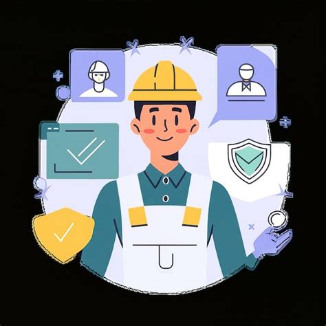 Ilustración vectorial de seguridad Protección civil y seguridad en el