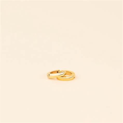 Smooth Tiny Huggie Hoop Earrings Oh Clementine