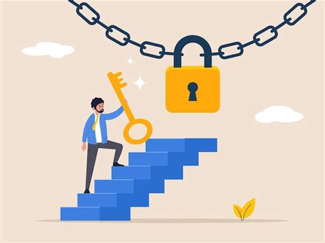 Premium Vector Success Business Concept Golden Key To Unlock Solve