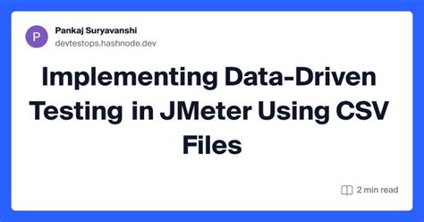 Pankaj Suryavanshi On Linkedin Implementing Data Driven Testing In