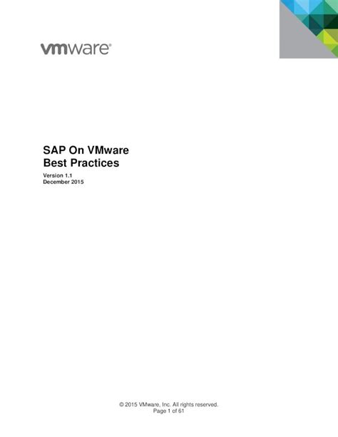 pdf sap on vmware best practices dokumen tips