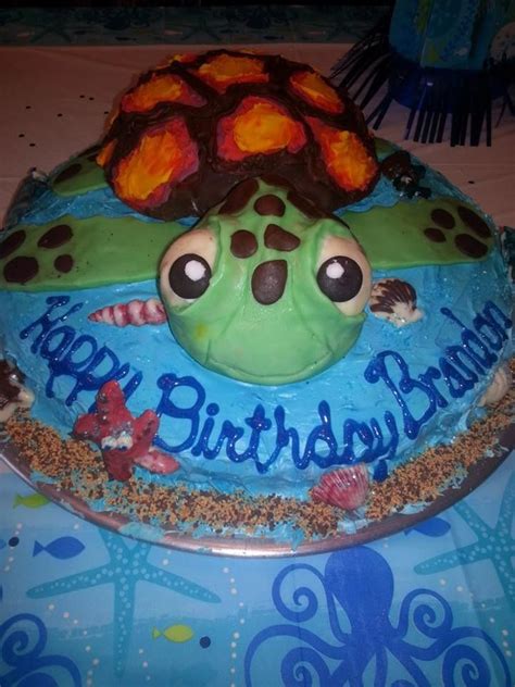Squirt From Finding Nemo Cake Done By Me Finding Nemo Cake Nemo Cake Cake