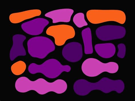 Premium Psd Colourful Abstract Shapes Fluid Hand Drawn Organic Shapes