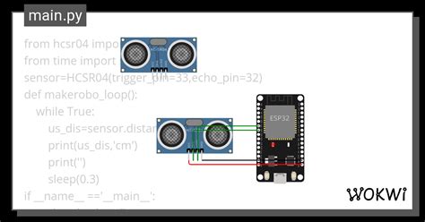 超声测距模块 Wokwi Esp32 Stm32 Arduino Simulator