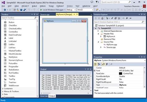 How To Use GUI Components In Visual C CLR