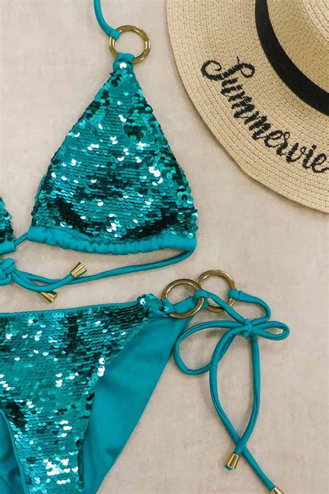 Glamour Girl Green Bikini Top Summervie