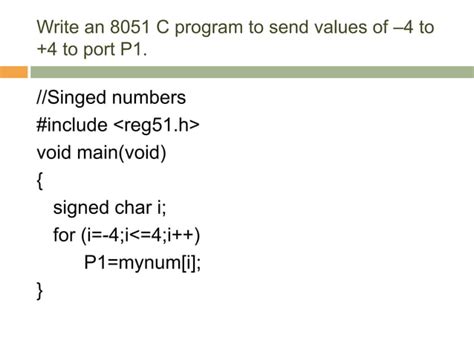Intel 8051 Programming In C Ppt