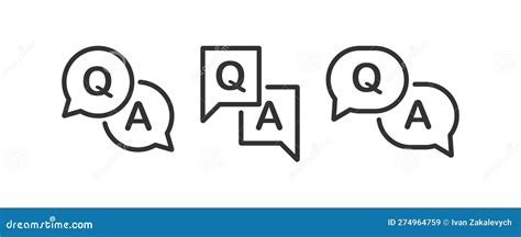 QA Question And Answer Icon Vector Illustration Stock Vector