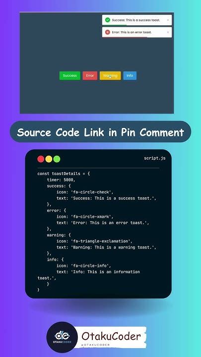 Toast Notification With Progress Bar Using Html Css Javascript Html