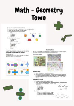 Geometry Town Project By Miss Middle Years TPT