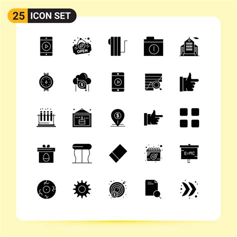 Universal Icon Symbols Group Of 25 Modern Solid Glyphs Of Meter