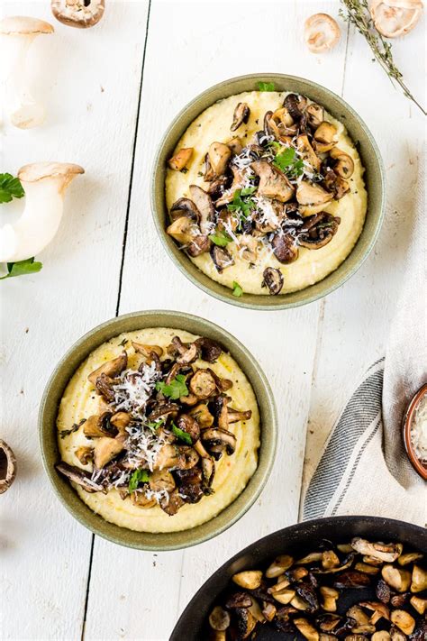 Cremige Polenta Vegetarisches Polenta Rezept Mit Pilzen