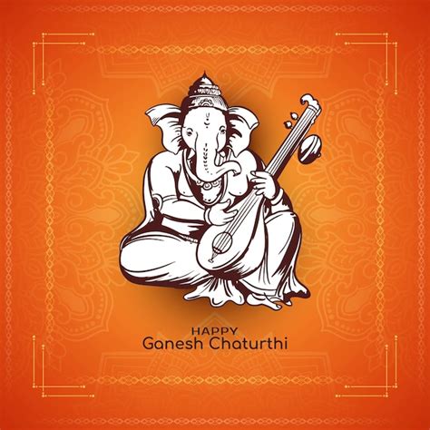 Free Vector Traditional Happy Ganesh Chaturthi Indian Festival