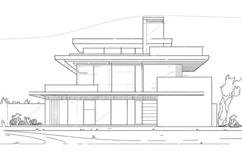 Premium Vector 3d Rendering Sketch Of Modern Cozy House By The River