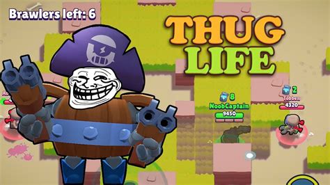 Trolling Noobs With Darryl Brawl Stars Funny Moments Youtube