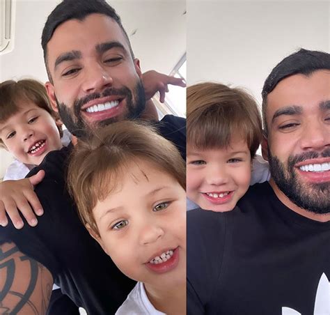 Gusttavo Lima aparece pela primeira vez os filhos desde a separação