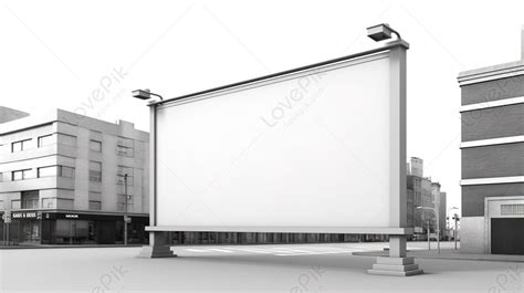 빈 광고판 템플릿과 스트리트 뷰를 사용하여 격리된 흰색 공간에 있는 옥외 광고 모형의 3d 렌더링 주형 배경 하얀색 배경 템플릿 배경 이미지 Hd 주형 하얀색