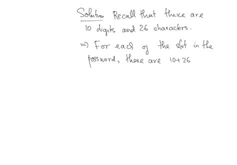 A Password Consists Of 8 Characters Where Each Character Can Be A