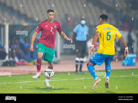 Yaoundé Cameroon January 18 2022 Achraf Hakimi of Morocco during