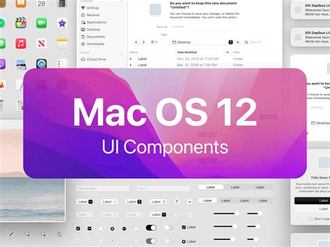 Apple MacOS 12 Design System For Figma UIBundle