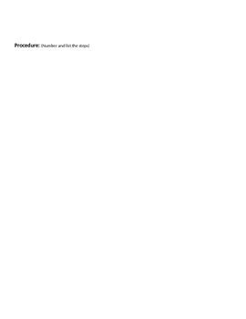Lab Report Template Rubric And Descriptions By Ashley Rutland TPT