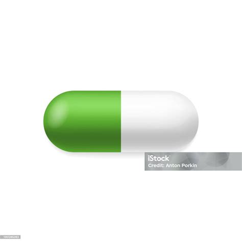 의료 캡슐 및 태블릿 흰색 배경에 3d 현실적인 녹색 알 약 의료 및 의료 개념 템플릿 제약 약치 격리된 벡터 일러스트레이션 약품 캡슐에 대한 스톡 벡터 아트 및 기타