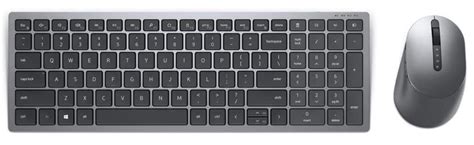 Комплект мишка и клавиатура Dell - KM7120W, безжичен, сив | Ozone.bg