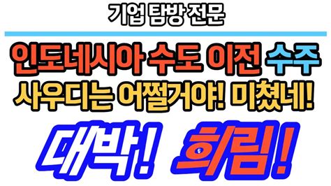 희림 인도네시아 수도 이전 사우디는 어쩔거야 미쳤네 대박 희림 희림 희림주가 희림주가전망 희림전망