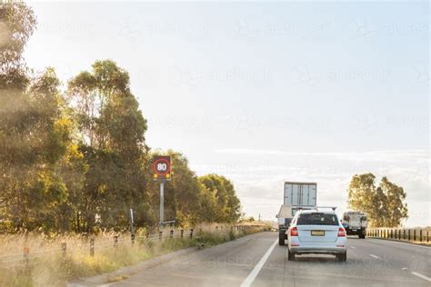 Image Of Travelling Down Sydney Bypass Highway Road Behind Car And