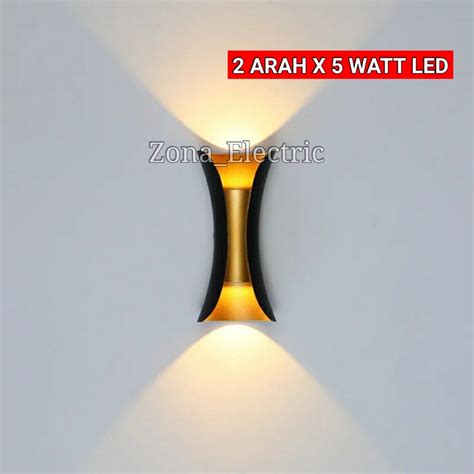 Jual LAMPU DINDING TAMAN LED 2 X 5 WATT 2 ARAH WALL LIGHT OUTDOOR