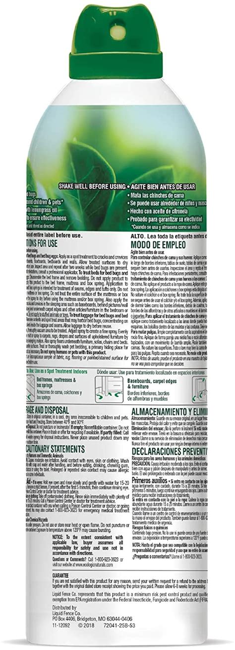 Ecologic Bed Bug Killer Aerosol 14 Fl Oz Kills Bugs And Eggs Safe For