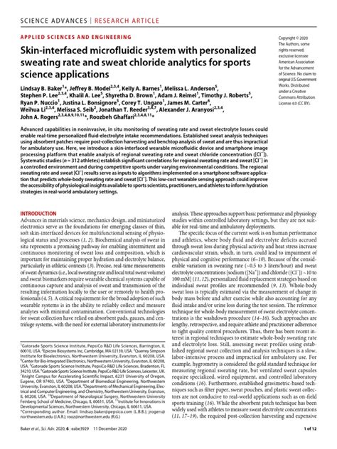 Skin Interfaced Microfluidic System With Personali Pdf Microfluidics Perspiration