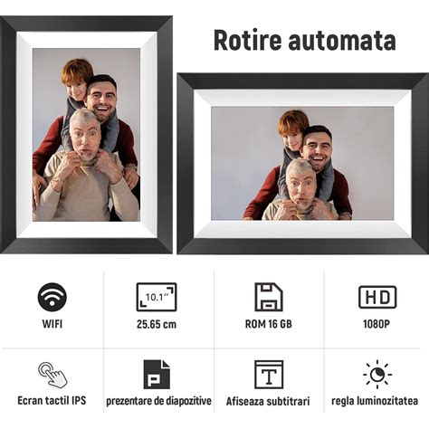 Wifi цифрова фоторамка Sundiguer 16gb 800x1280 Sd карта Черна Emag Bg