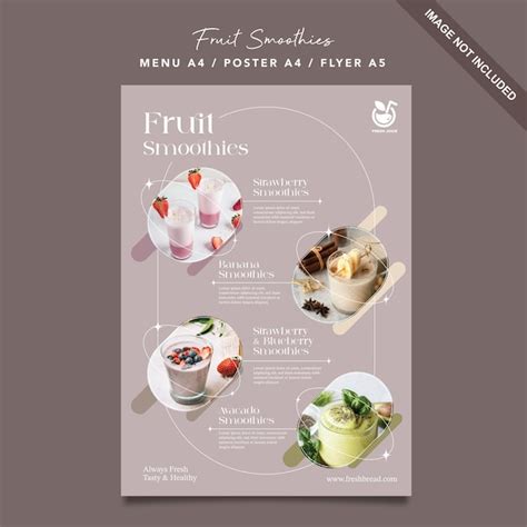 Premium Vector Juice Smoothies Menu And Poster Template
