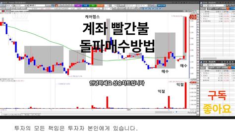 주식 계좌 빨간불 돌파 매수방법 Youtube