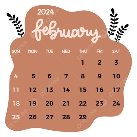 Imágenes Prediseñadas Del Calendario De Febrero