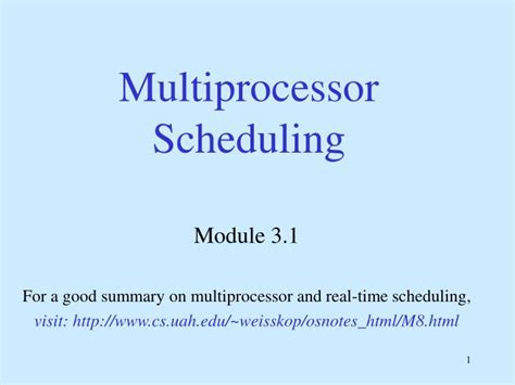 Ppt Multiprocessor Scheduling Powerpoint Presentation Free Download